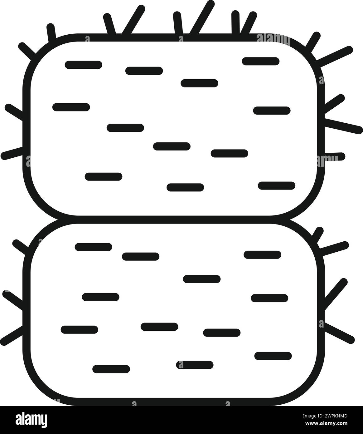 Bale hay agriculture icon outline vector. Farm harvesting food. Organic ...