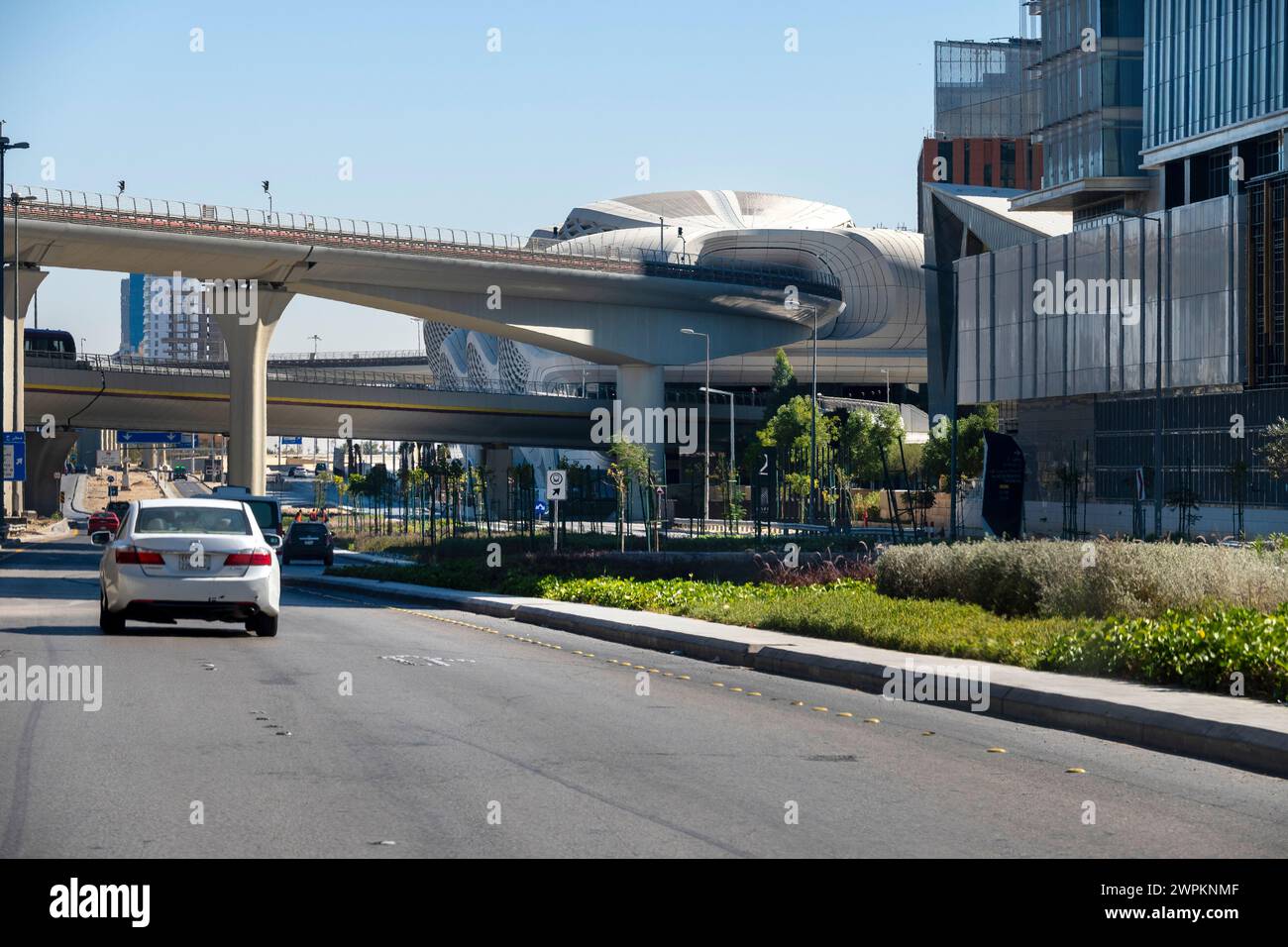 Metro Station of King Abdullah Financial district Riyadh city Stock Photo - Alamy
