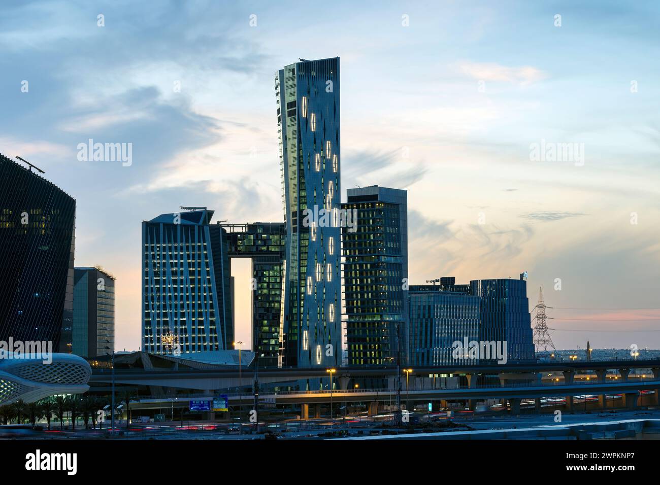 Metro Station of King Abdullah Financial district Riyadh city Stock ...