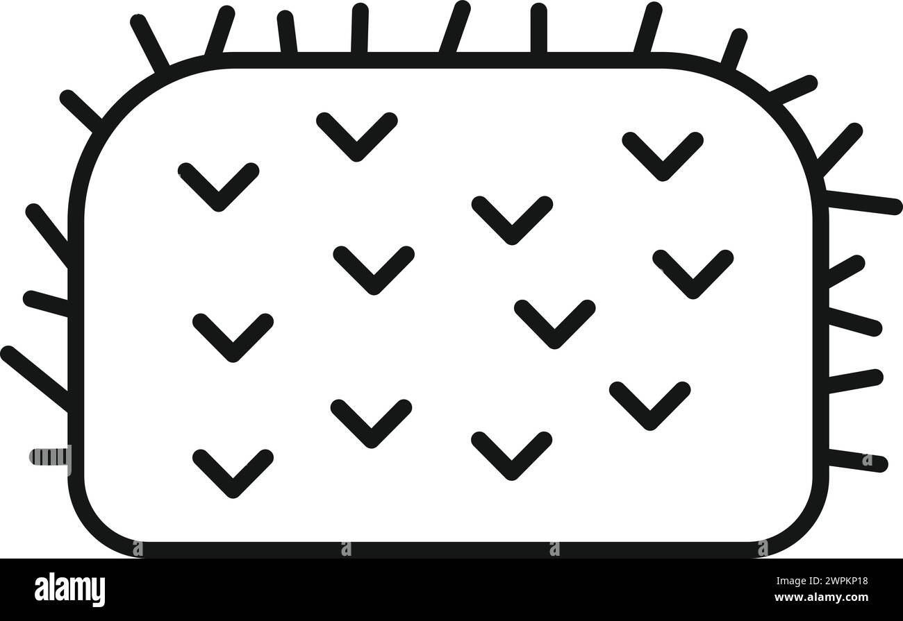 Hay stack bail icon outline vector. Farm land element. Field ...