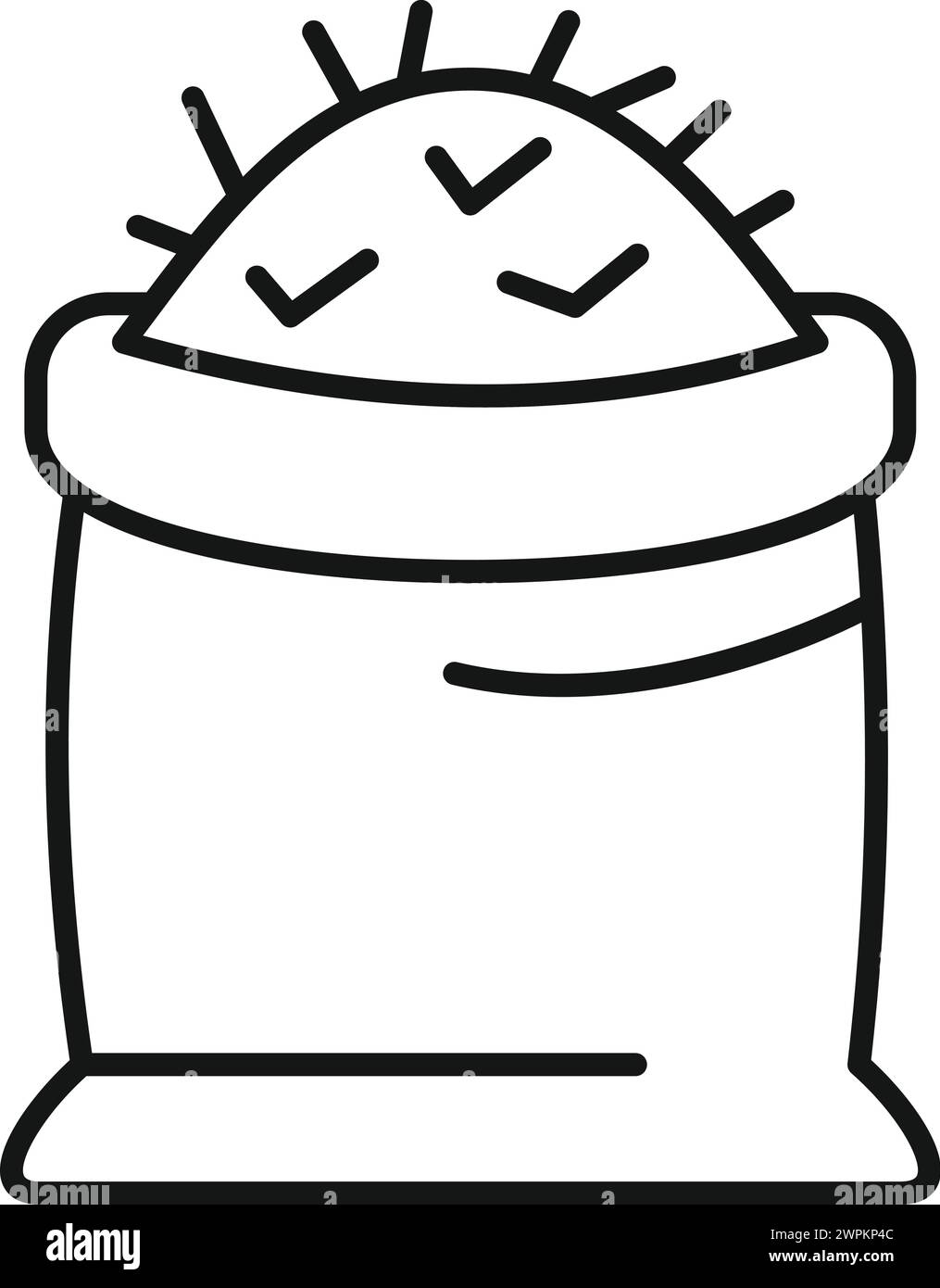 Sack field wheat icon outline vector. Farm harvest rural. Element ...