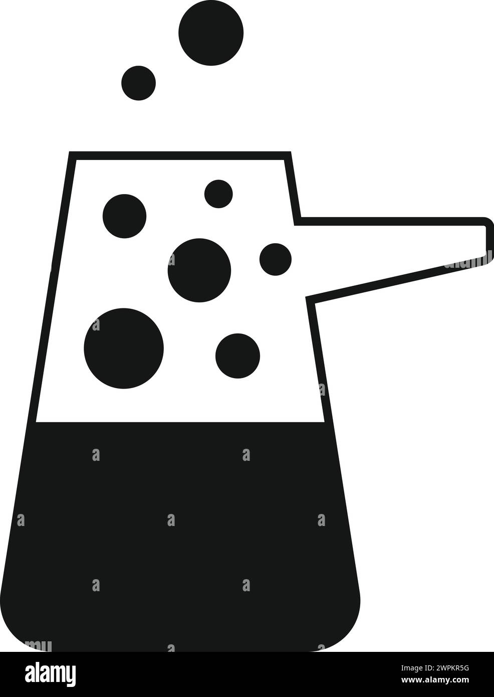 Boiling flask icon simple vector. Chemistry experiment. School test ...