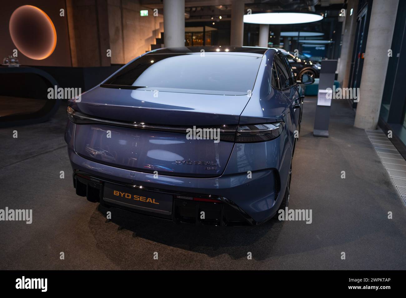 BYD Seal 2024 Electric Car rear view, lilac metallic SUV Chinese ...