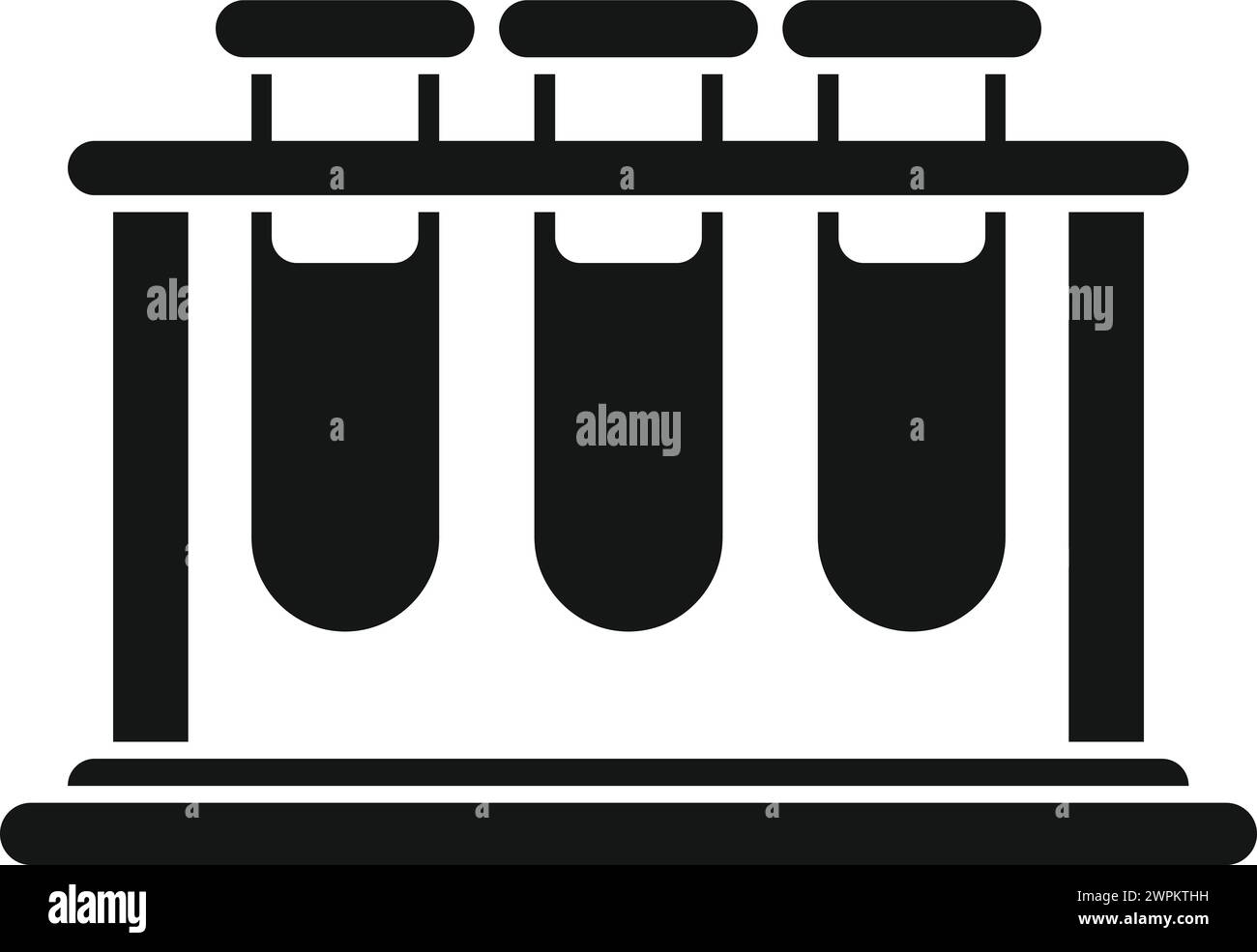 Test tube stand material icon simple vector. Dna formula. Investigation ...