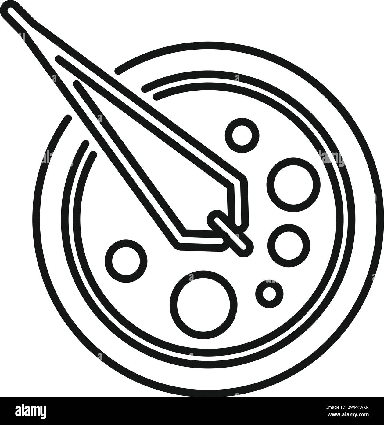 Chemistry lab forceps icon outline vector. Study formula virus. Health ...