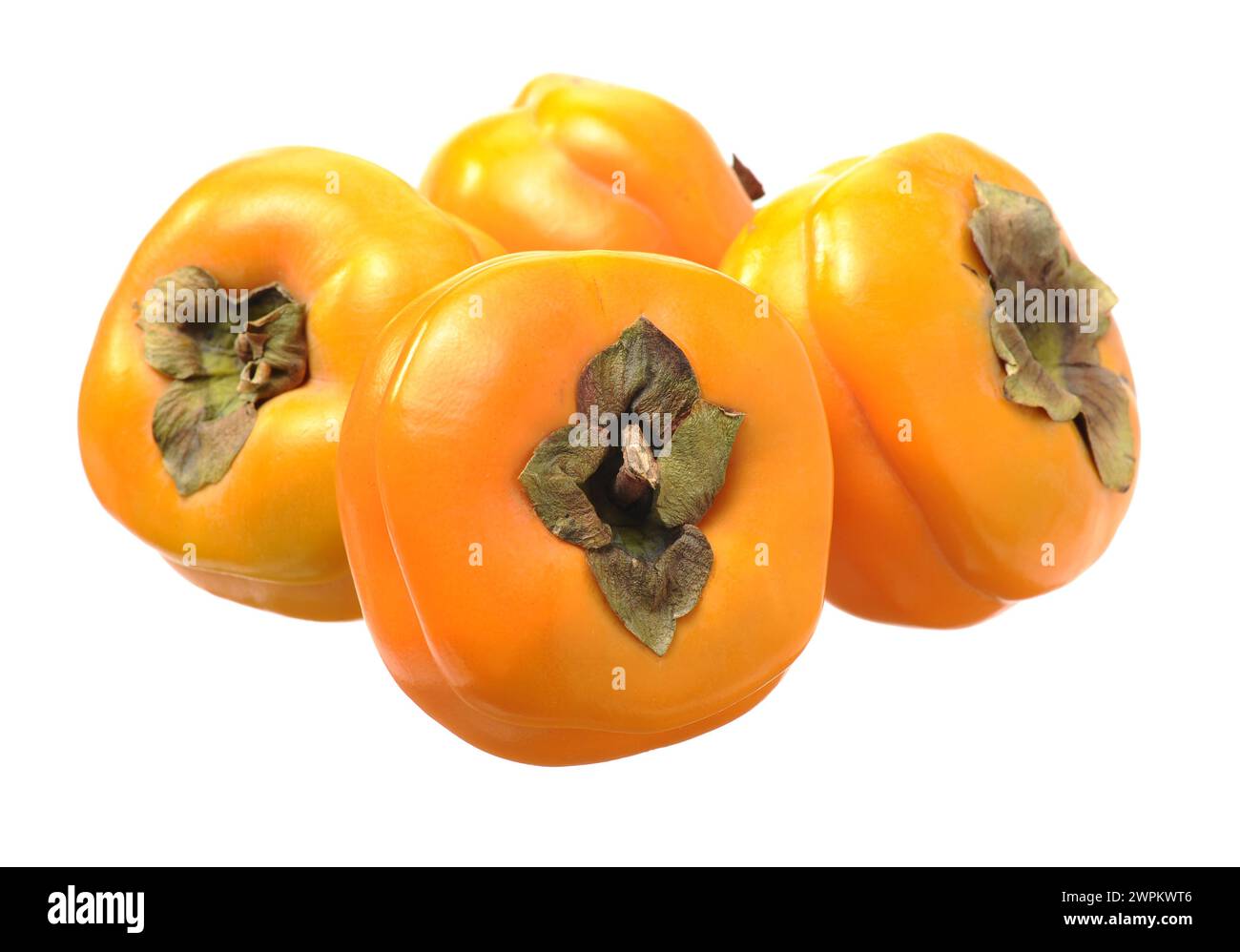 persimmon on white background Stock Photo - Alamy