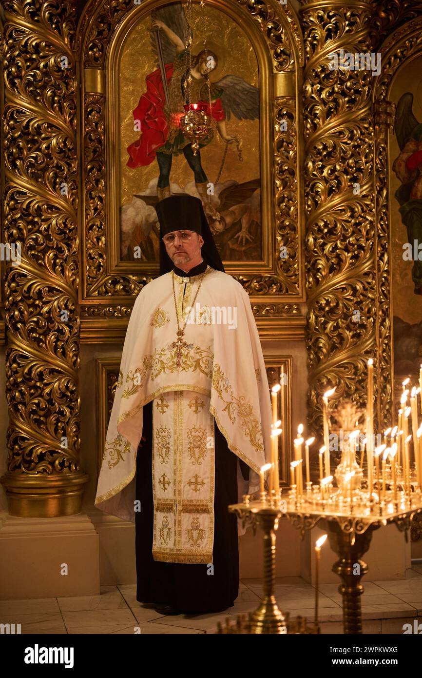 Ukrainian priest photographed inside the St. Michael's Gold-Top ...