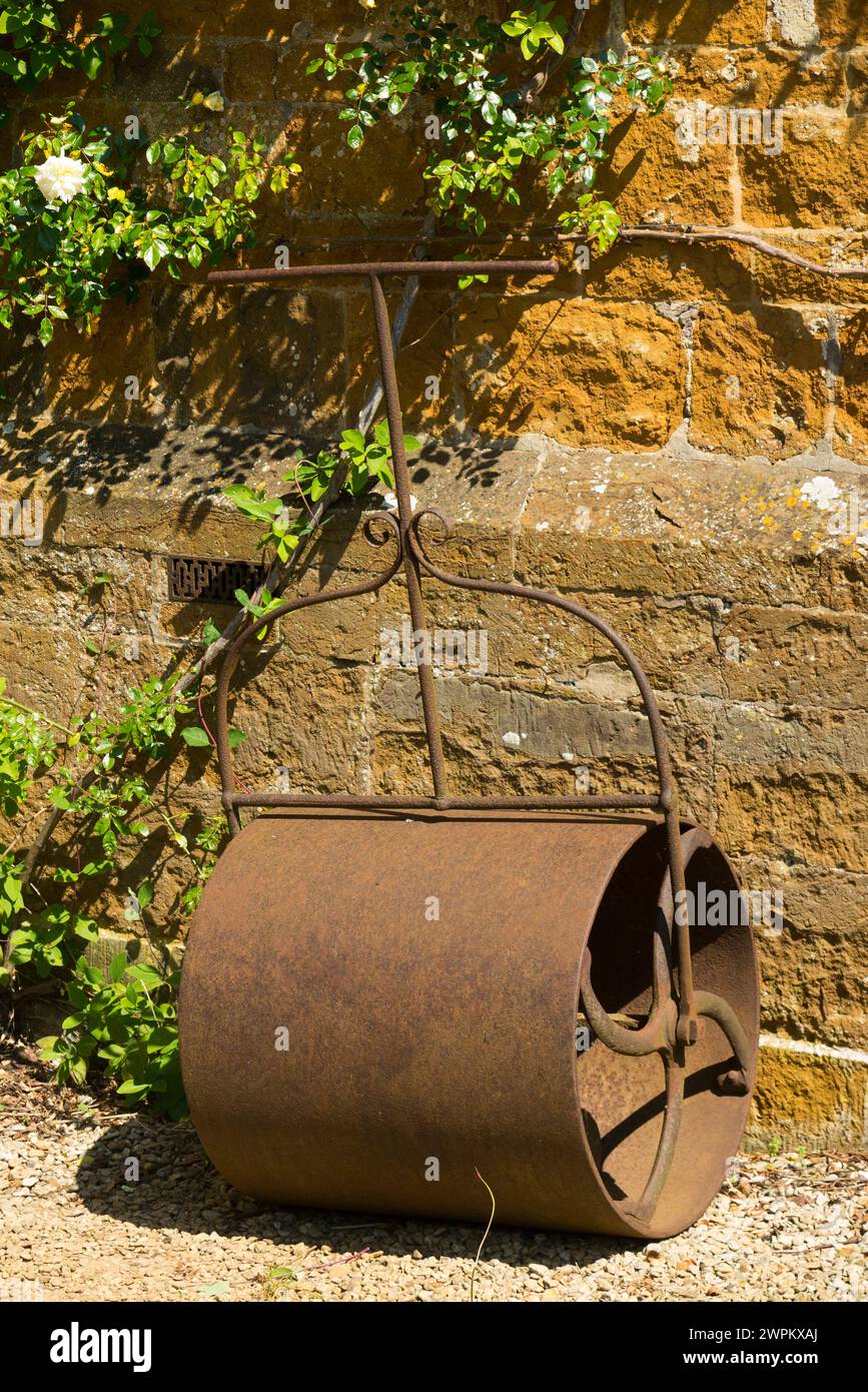 Heavy roller inside the formal Ladies Gardens at the rear of Broughton ...