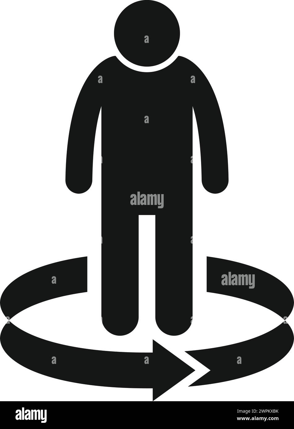 Person start virtual tour icon simple vector. Concert house. Cloud walk ...