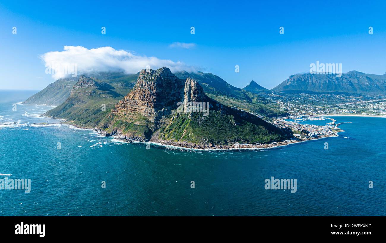 Aerial of Hout Bay, Cape Town, Cape Peninsula, South Africa, Africa ...