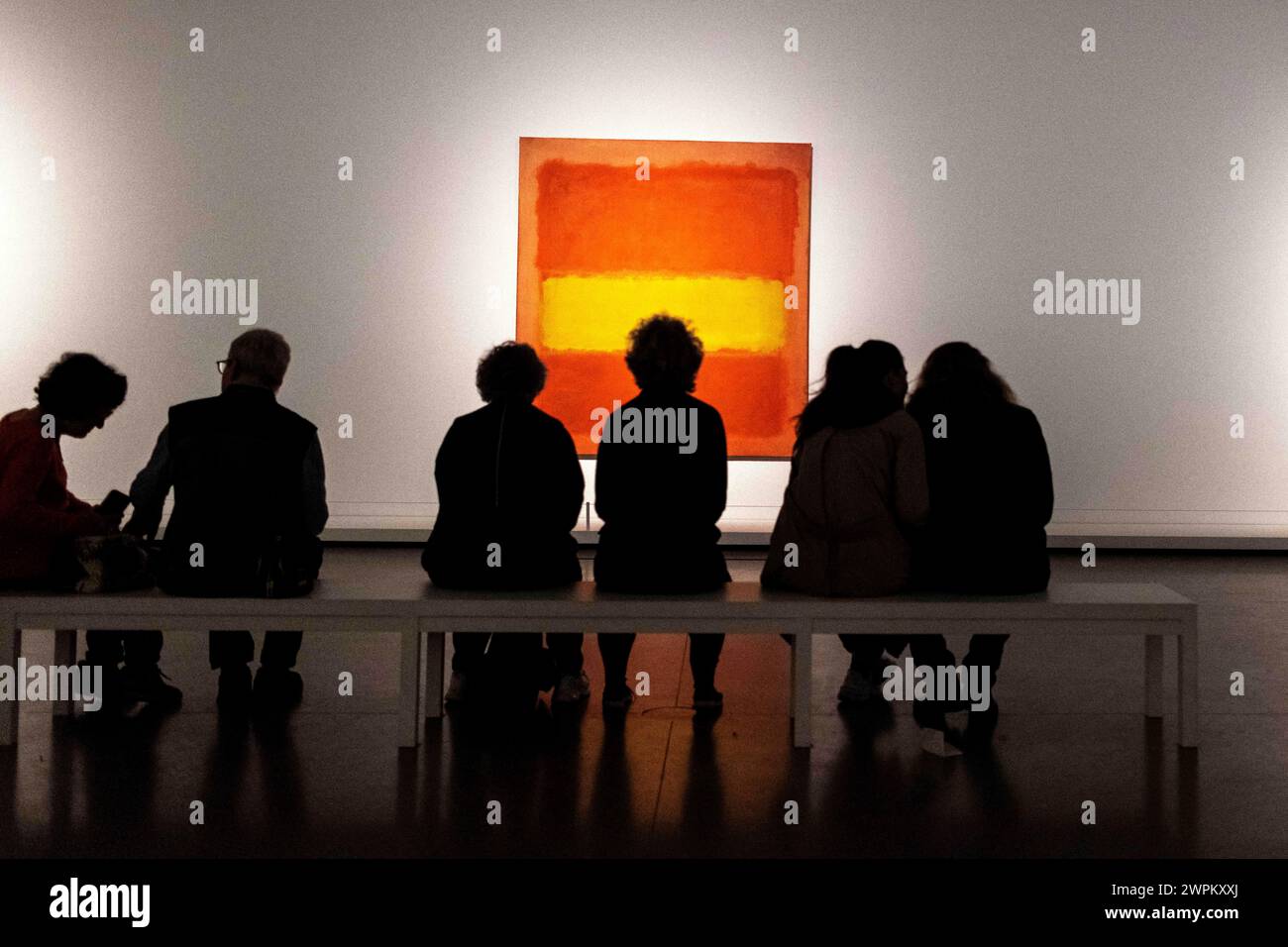 Paris, France. 07th Mar, 2024. People visit Mark Rothko paintings ...