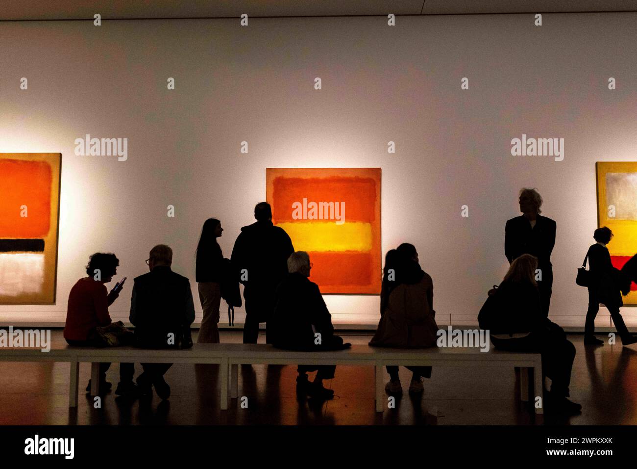 Paris, France. 07th Mar, 2024. People visit Mark Rothko paintings ...