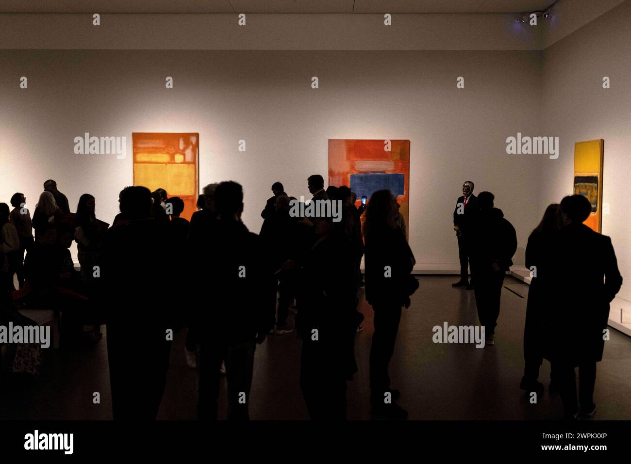 Paris, France. 07th Mar, 2024. People visit Mark Rothko paintings ...