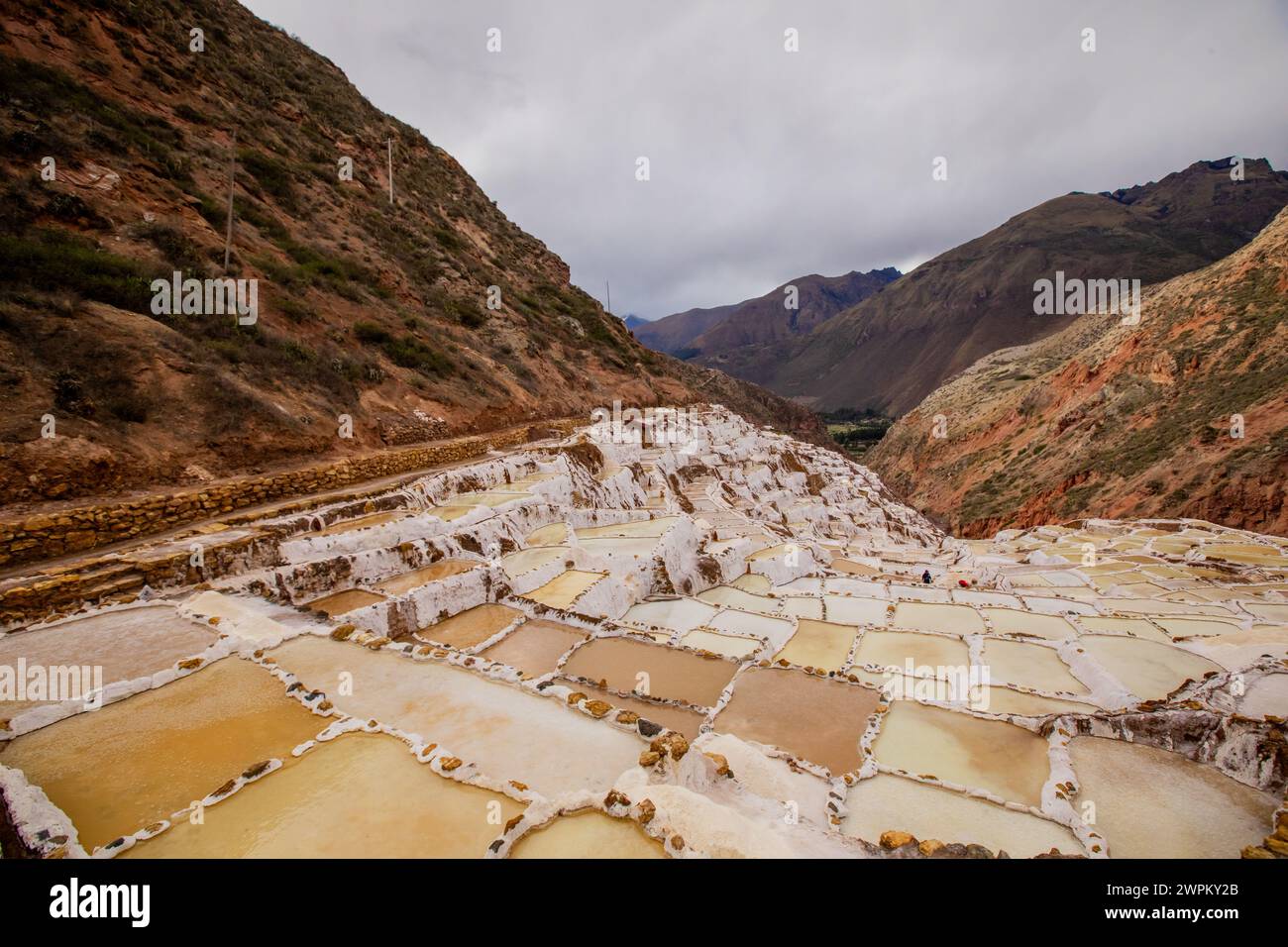 Maras Salt Mines (Salineras de Maras), Peru, South America Stock Photo ...