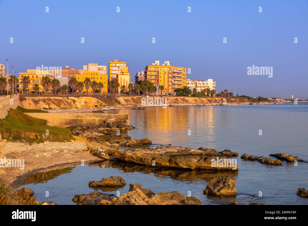 Marsala, beach and waterfront, Province of Trapani, Sicily, Italy ...
