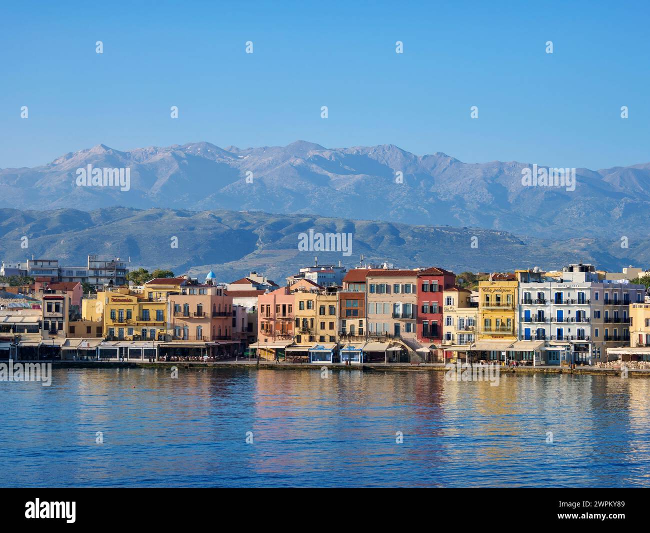Old Town Waterfront, City of Chania, Crete, Greek Islands, Greece ...