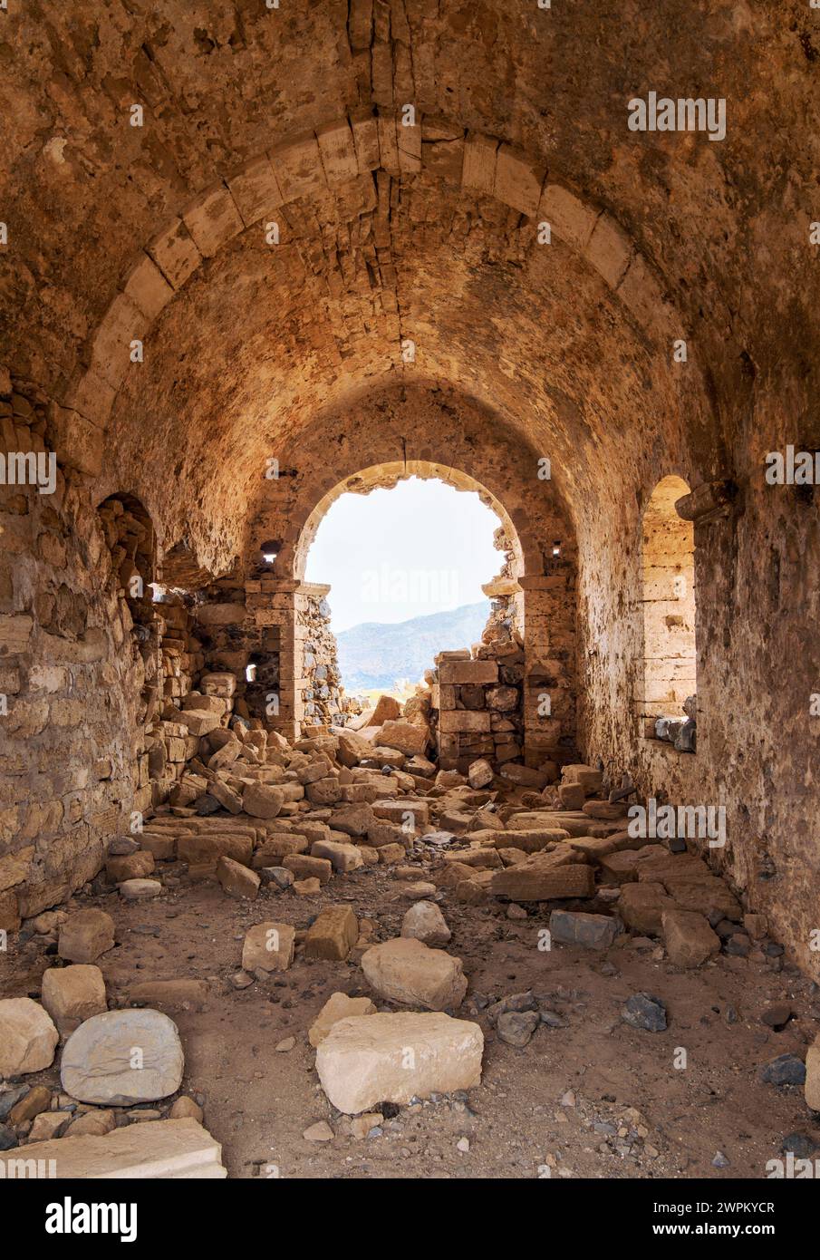 Venetian Fort Ruins, Imeri Gramvousa, Chania Region, Crete, Greek ...