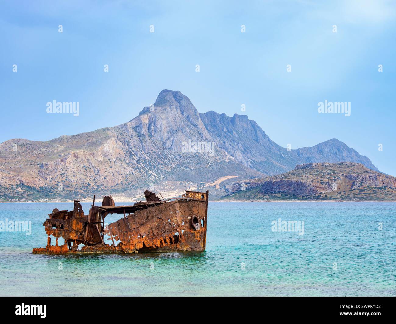 Shipwreck off the coast of Imeri Gramvousa, Chania Region, Crete, Greek ...
