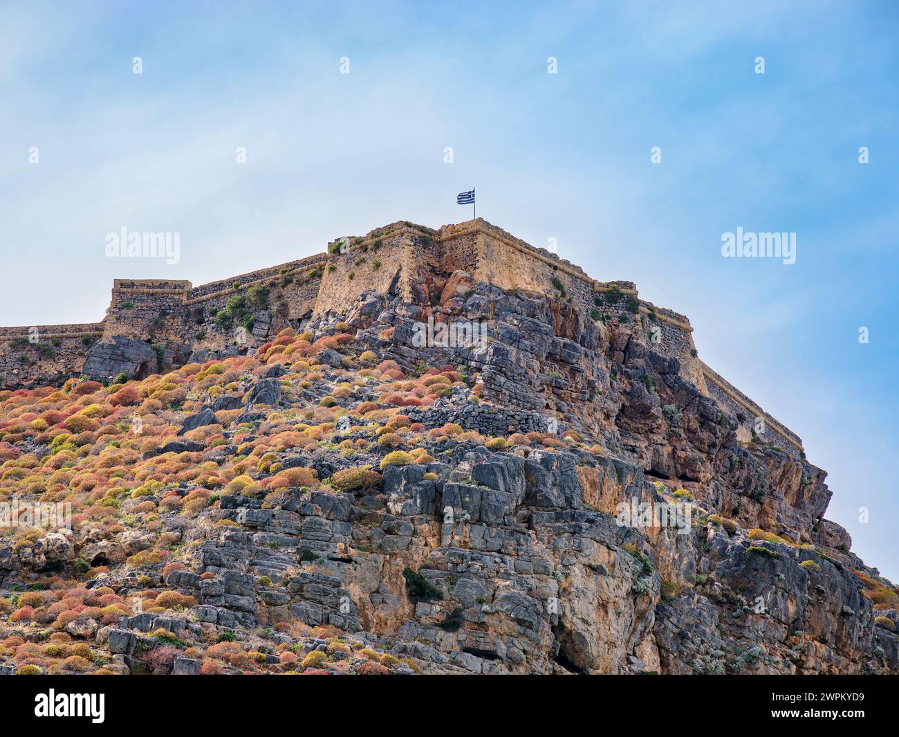 Venetian Fort Ruins, Imeri Gramvousa, Chania Region, Crete, Greek ...