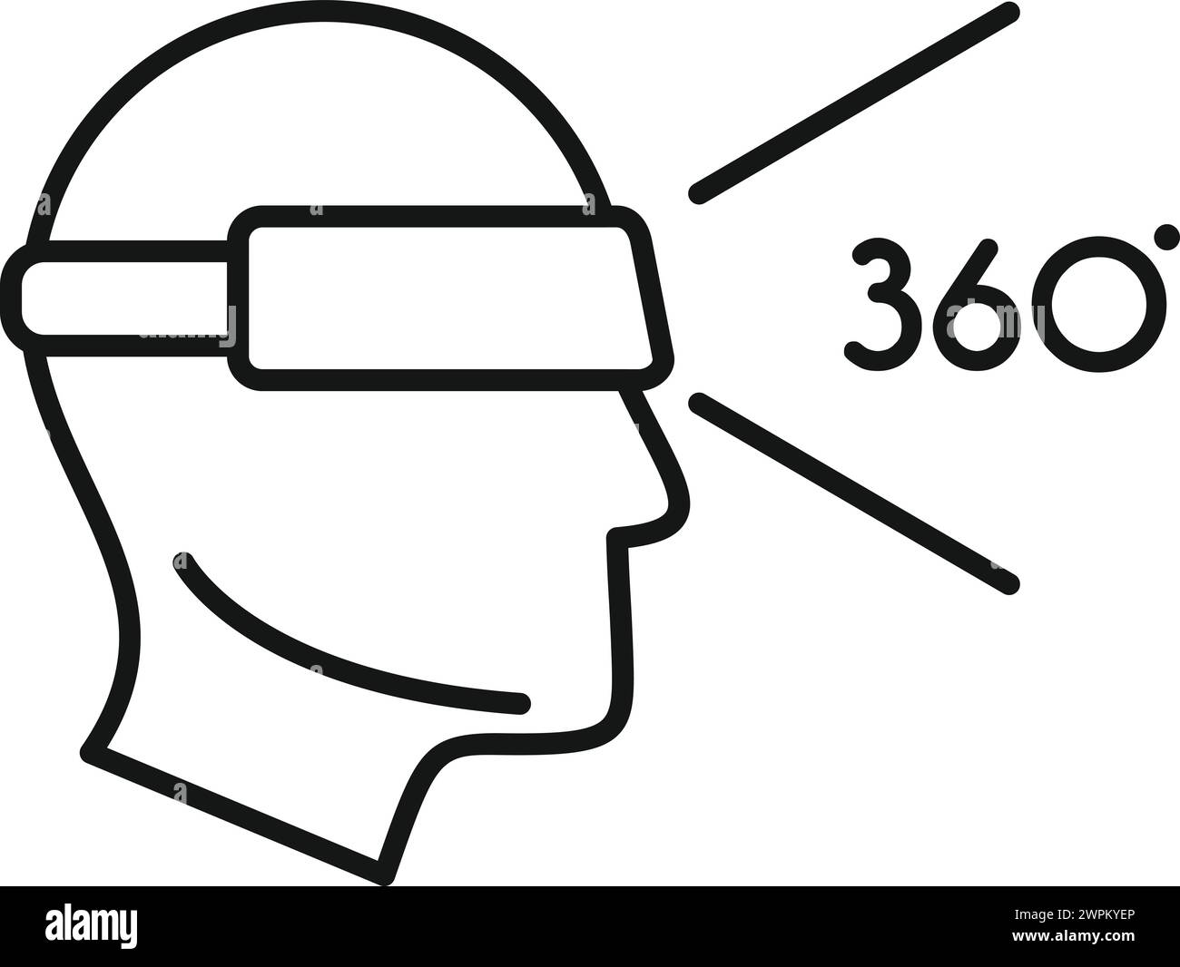 Vr headset icon outline vector. Minimal wide control. App design app ...