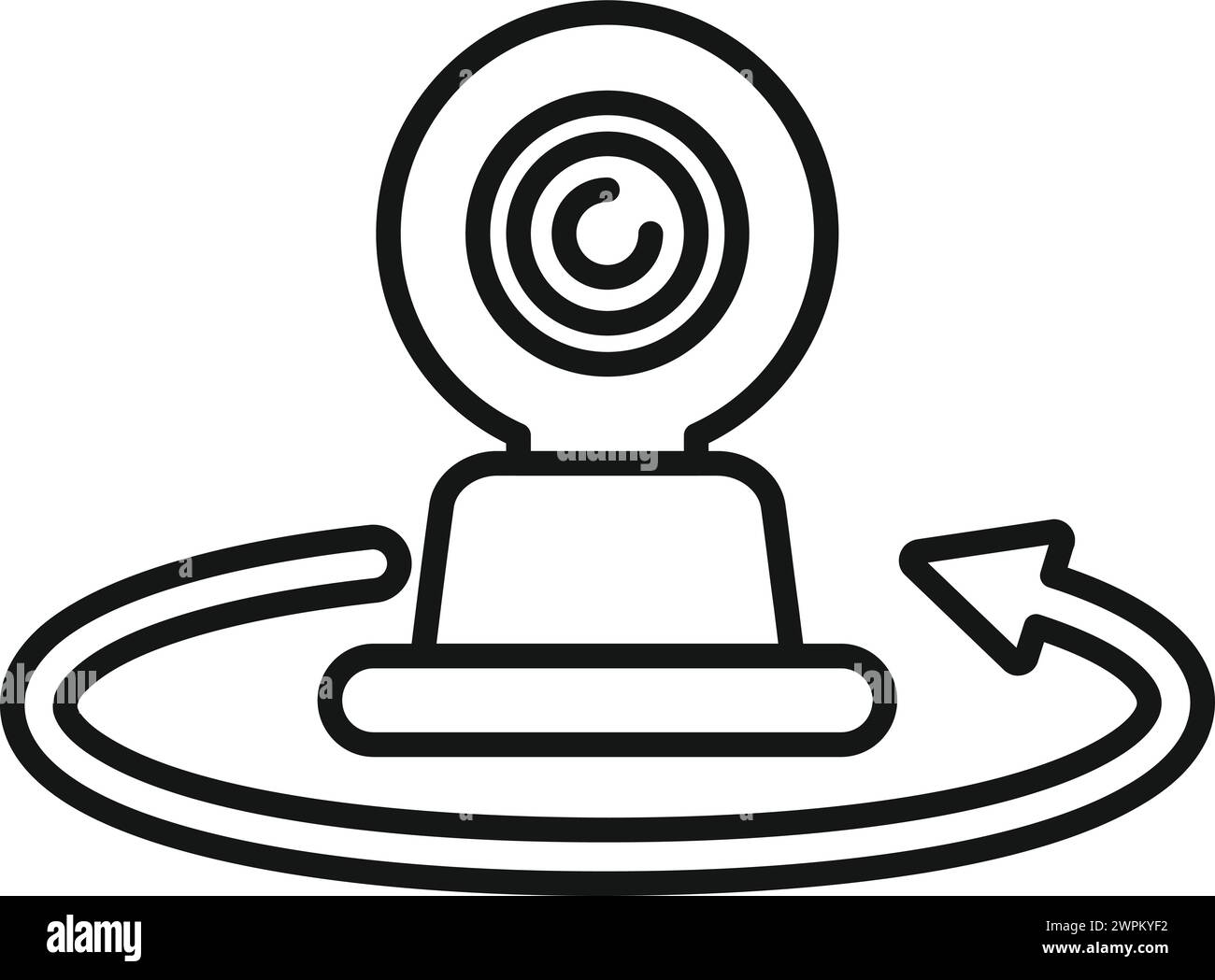 Control camera tour icon outline vector. Virtual app control. Digital ...