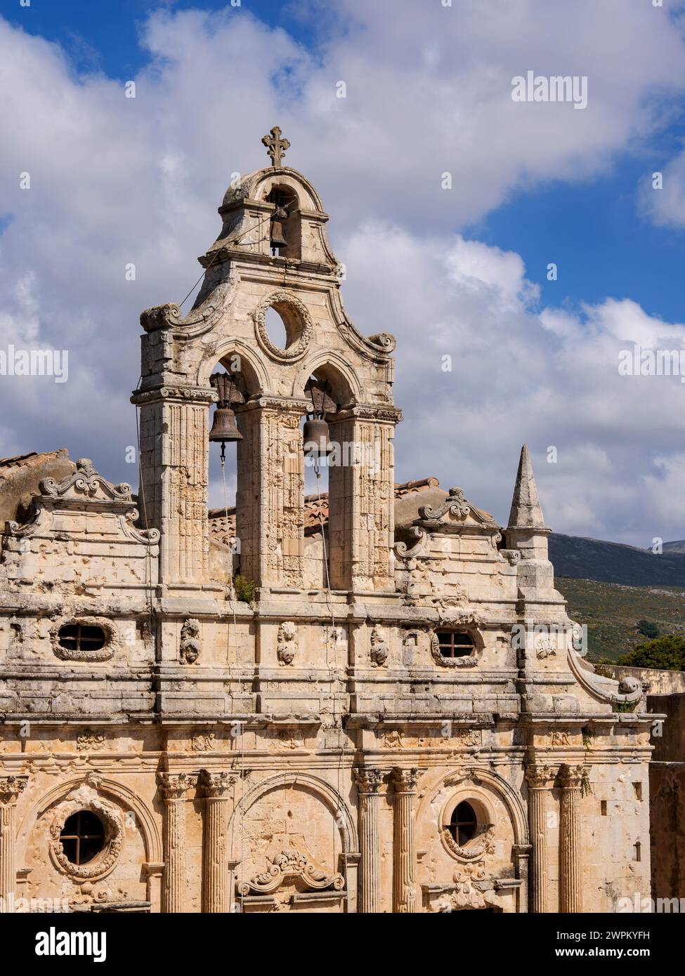 Arkadi Monastery, detailed view, Rethymno Region, Crete, Greek Islands ...