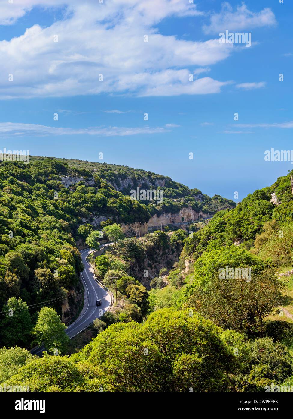 Road to Arkadi Monastery, elevated view, Rethymno Region, Crete, Greek ...