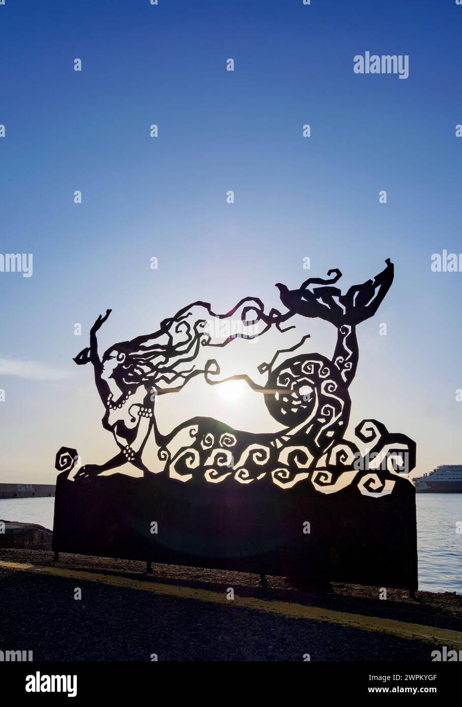 The Mermaid at Heraklion Harbour, City of Heraklion, Crete, Greek ...