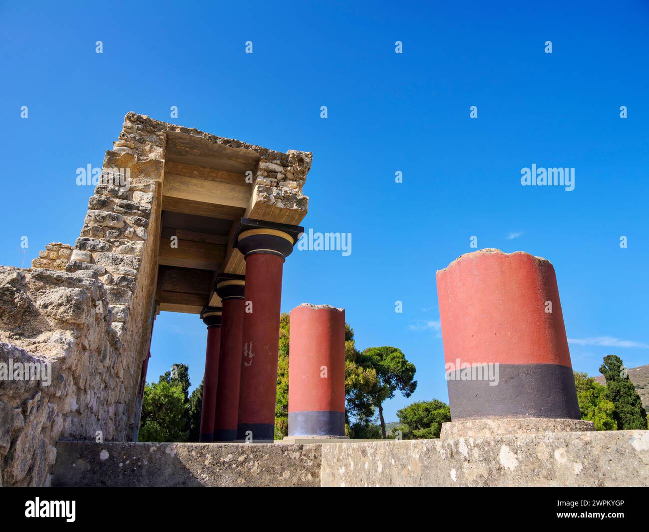 Palace of Minos, Knossos, Heraklion Region, Crete, Greek Islands ...