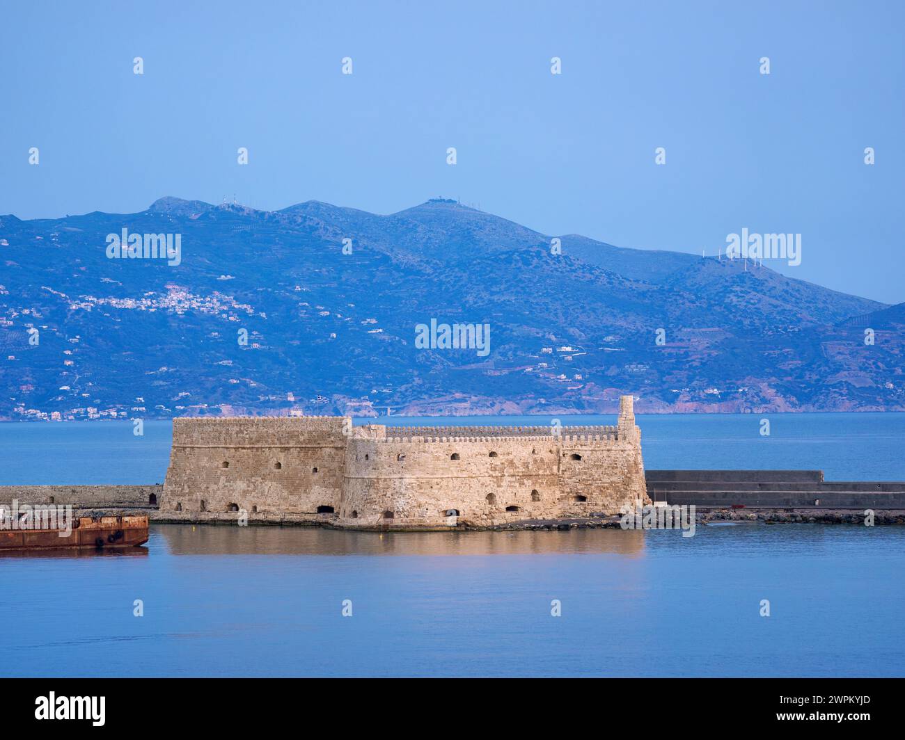 The Koules Fortress at dawn, City of Heraklion, Crete, Greek Islands ...