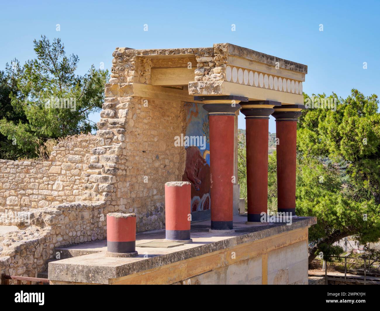Palace of Minos, Knossos, Heraklion Region, Crete, Greek Islands ...