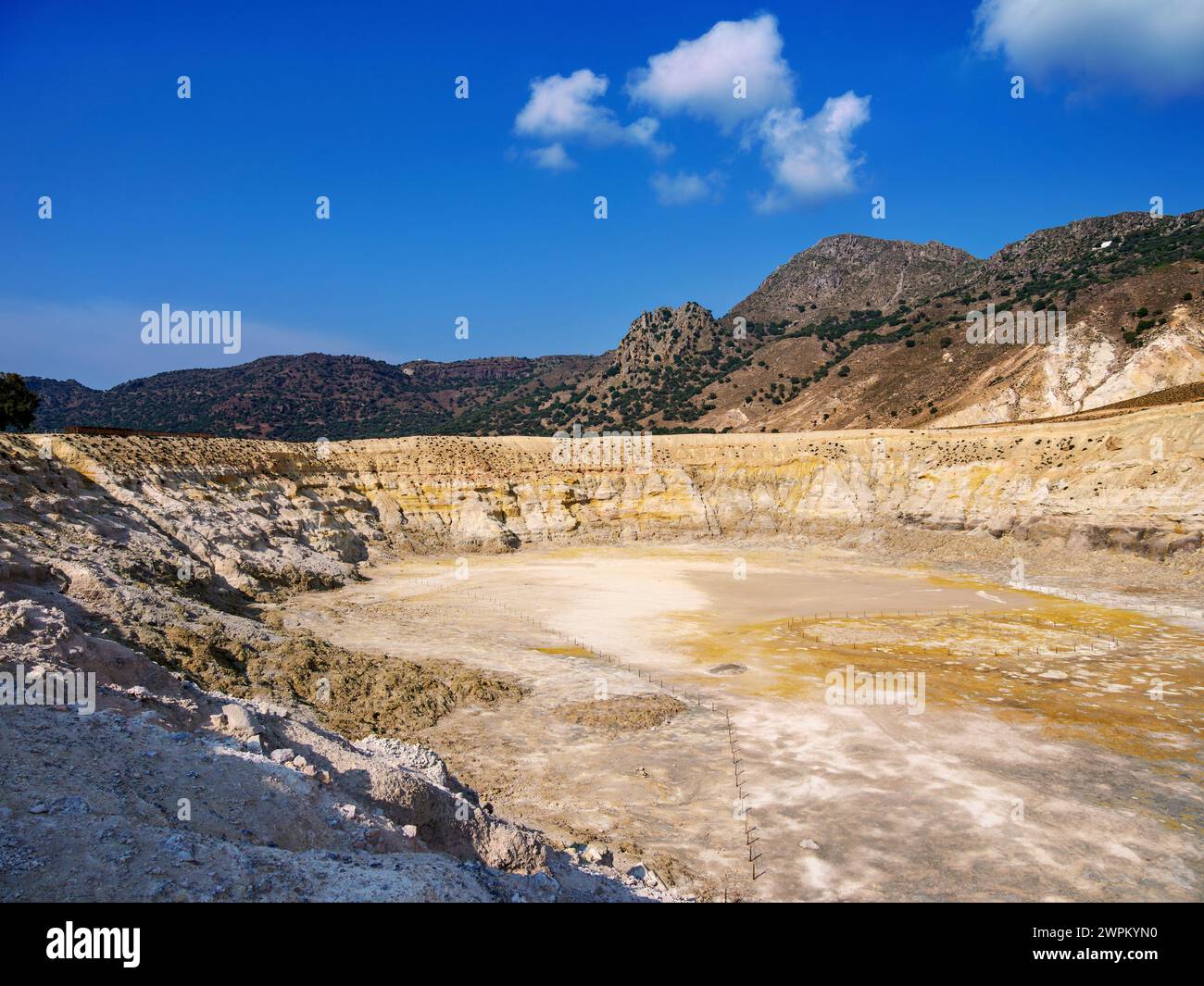Stefanos Volcano Crater, Nisyros Island, Dodecanese, Greek Islands ...