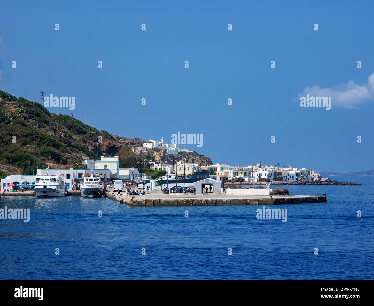 Port in Mandraki, Nisyros Island, Dodecanese, Greek Islands, Greece ...