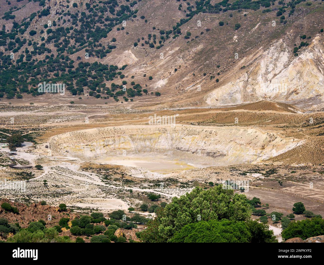 Stefanos Volcano Crater, Nisyros Island, Dodecanese, Greek Islands ...