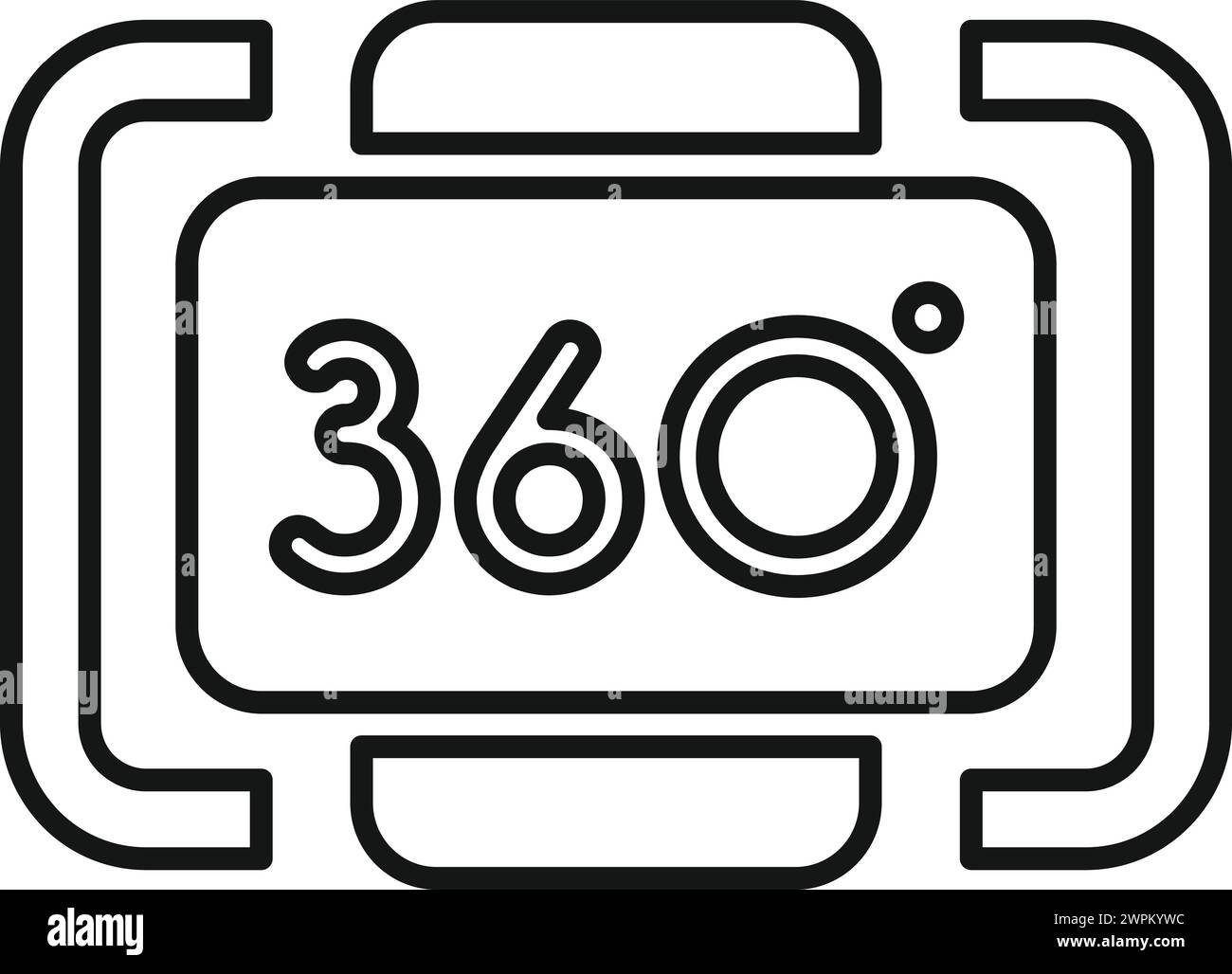 360 virtual tour icon outline vector. Concert minimal. Art education ...