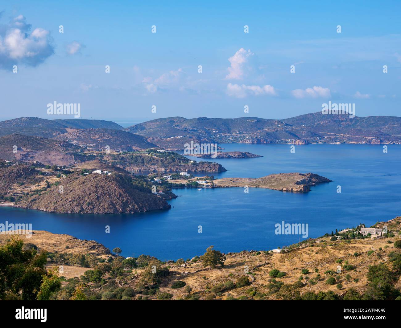Landscape of Patmos Island, Dodecanese, Greek Islands, Greece, Europe ...