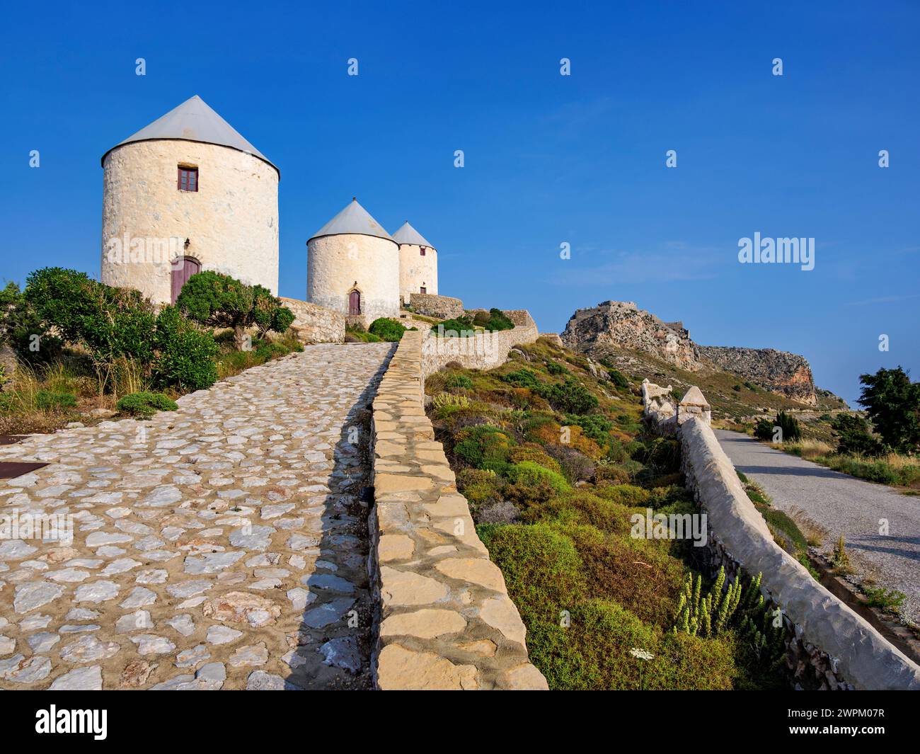 Windmill leros island greece hi-res stock photography and images - Alamy