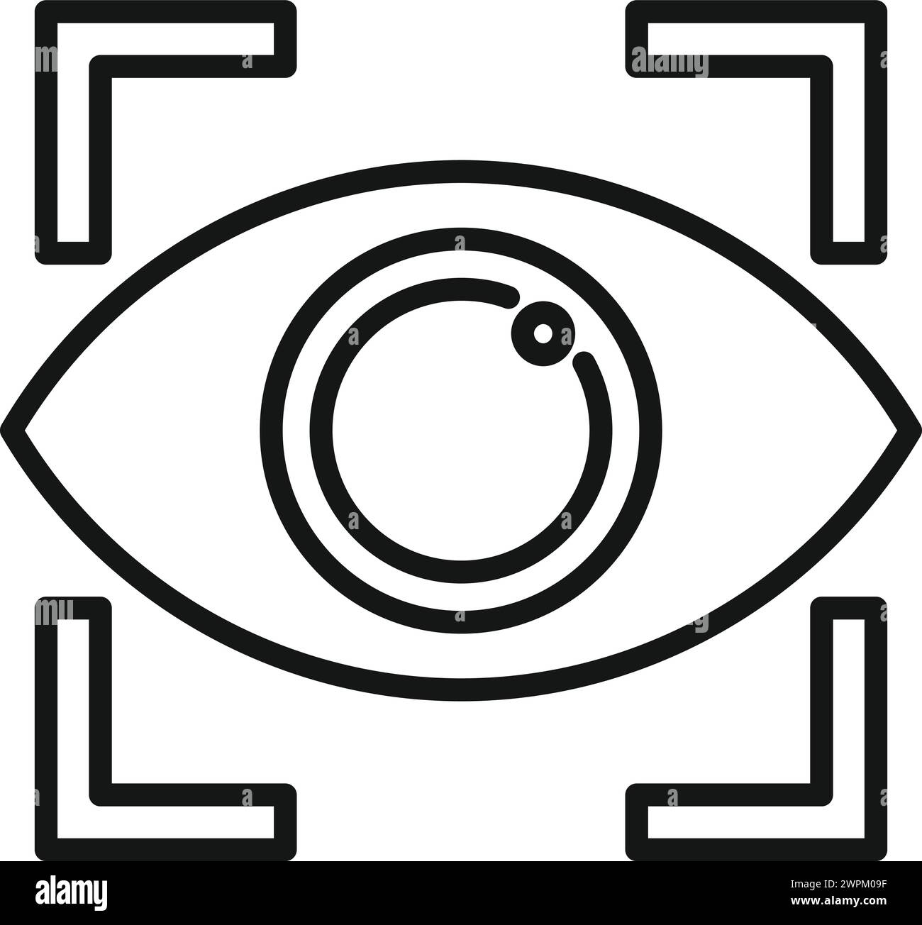 Eye control vr tour icon outline vector. Arrow app. Art education ...