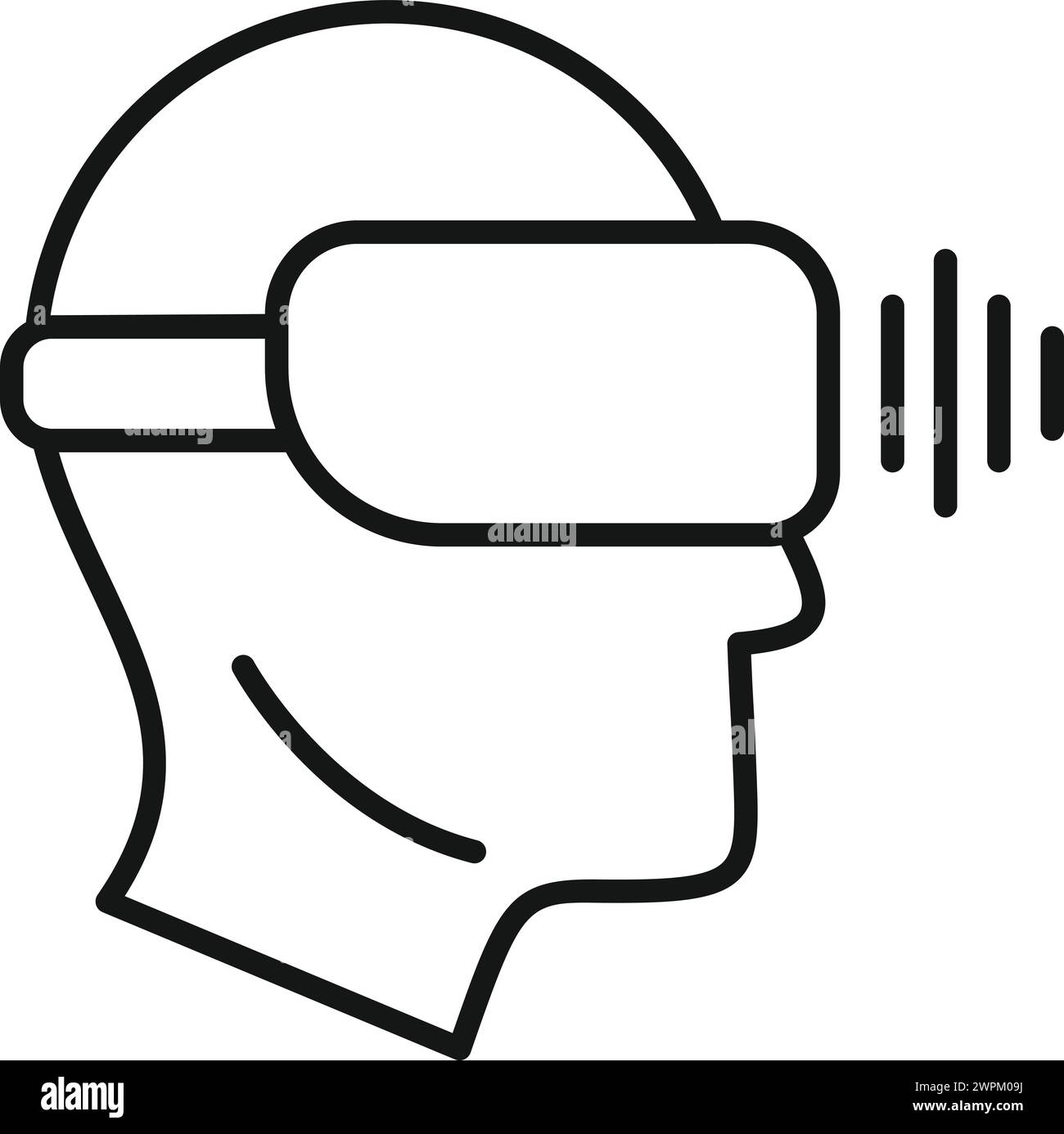 Vr headset virtual tour icon outline vector. Art control digital. Walk ...