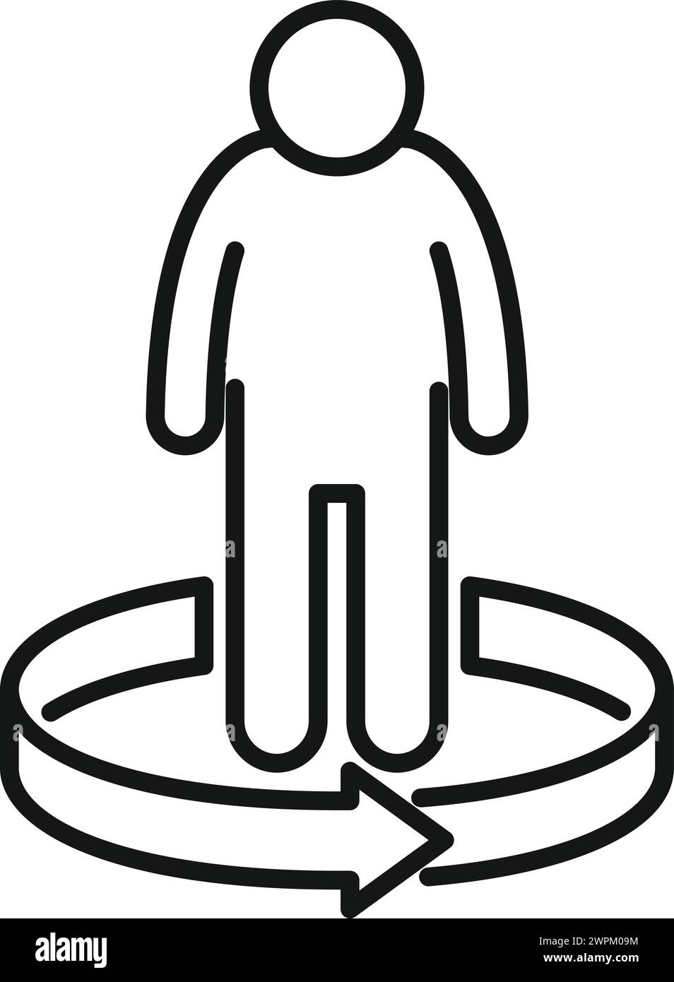 Person start virtual tour icon outline vector. Concert house. Cloud ...