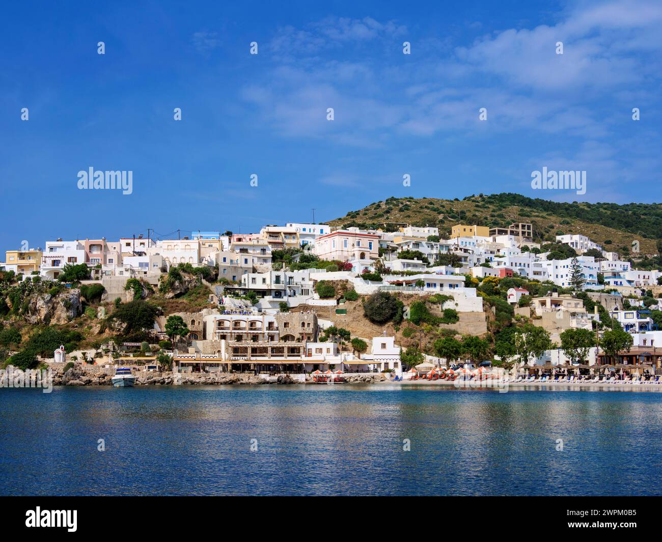 Pandeli Waterfront, Leros Island, Dodecanese, Greek Islands, Greece, Europe Stock Photo - Alamy