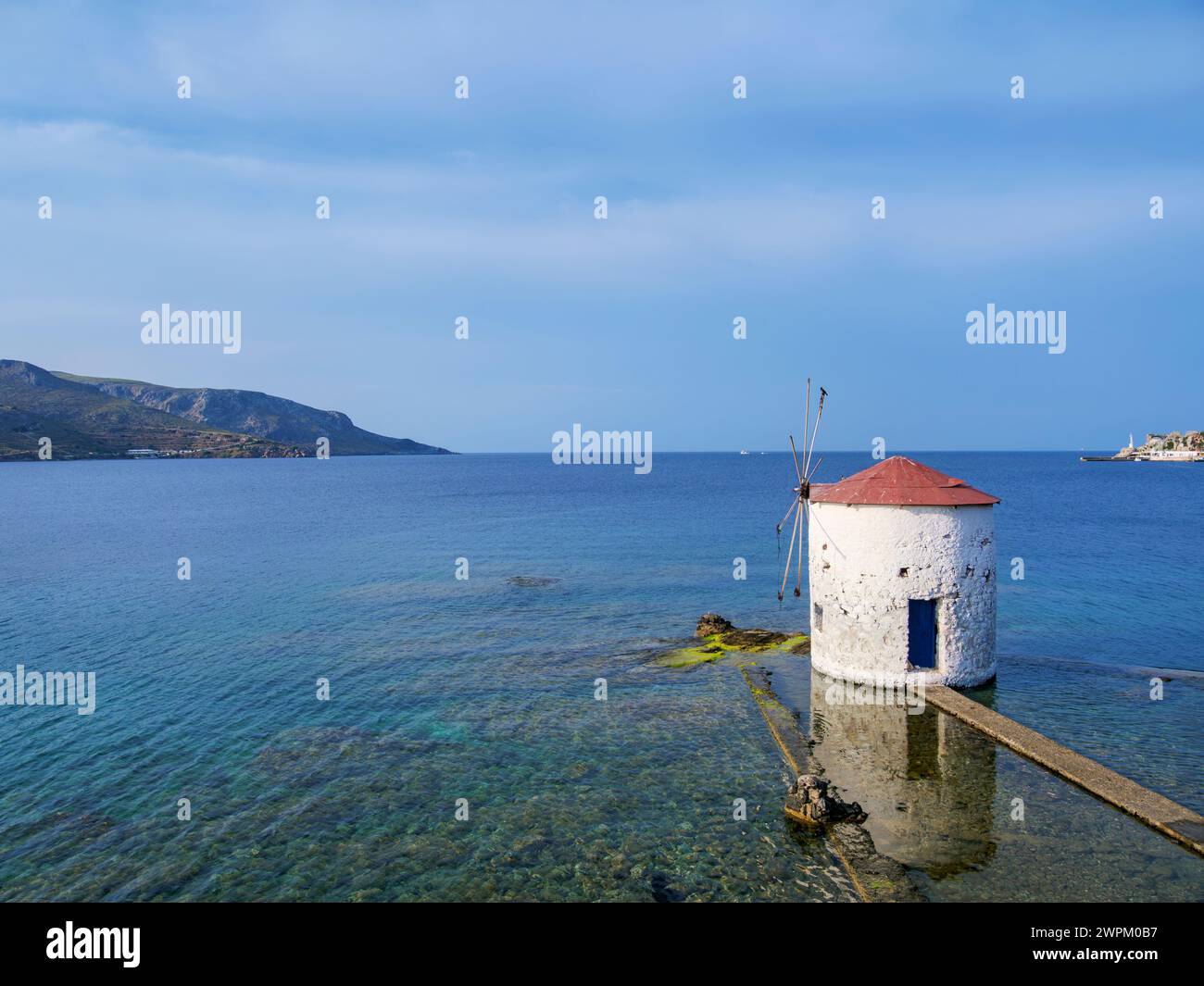 Windmill leros island greece hi-res stock photography and images - Alamy
