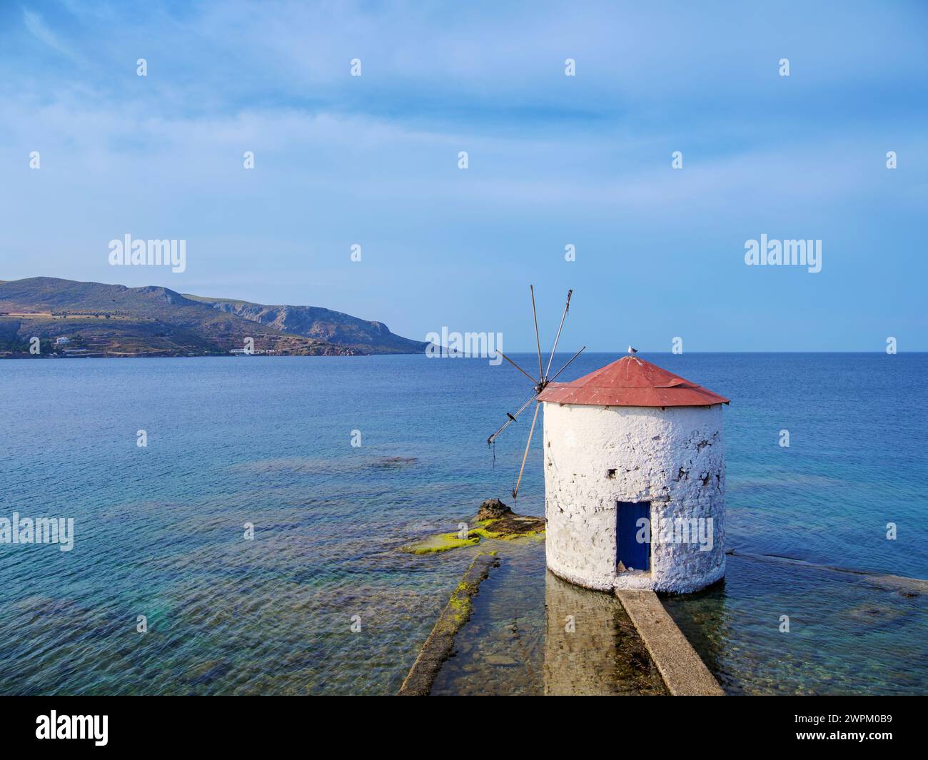 Windmill leros island greece hi-res stock photography and images - Alamy