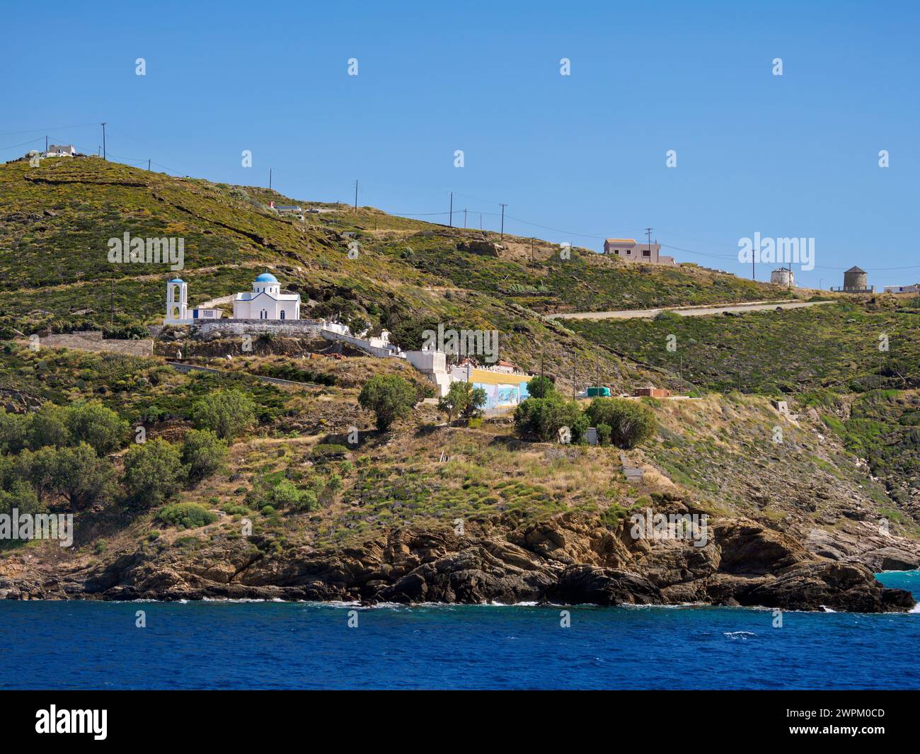 View towards the Agia Triada Church, Fournoi, Fournoi Island, North ...