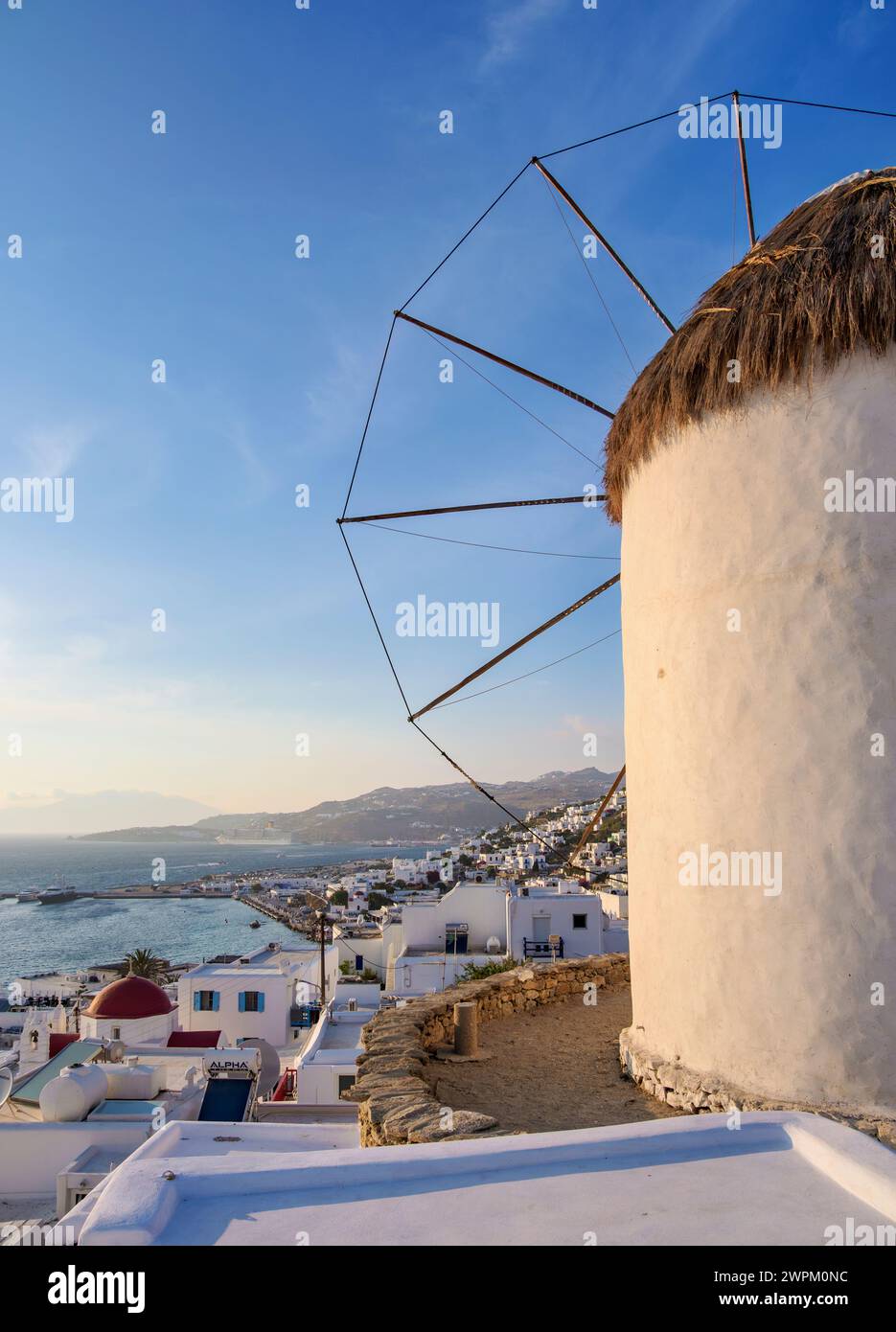 Boni's Windmill, Chora, Mykonos Town, Mykonos Island, Cyclades, Greek ...