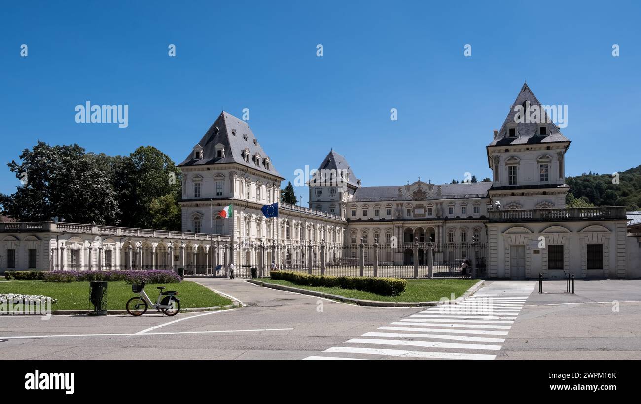 View of the Valentino Castle (Castello del Valentino), UNESCO, situated ...