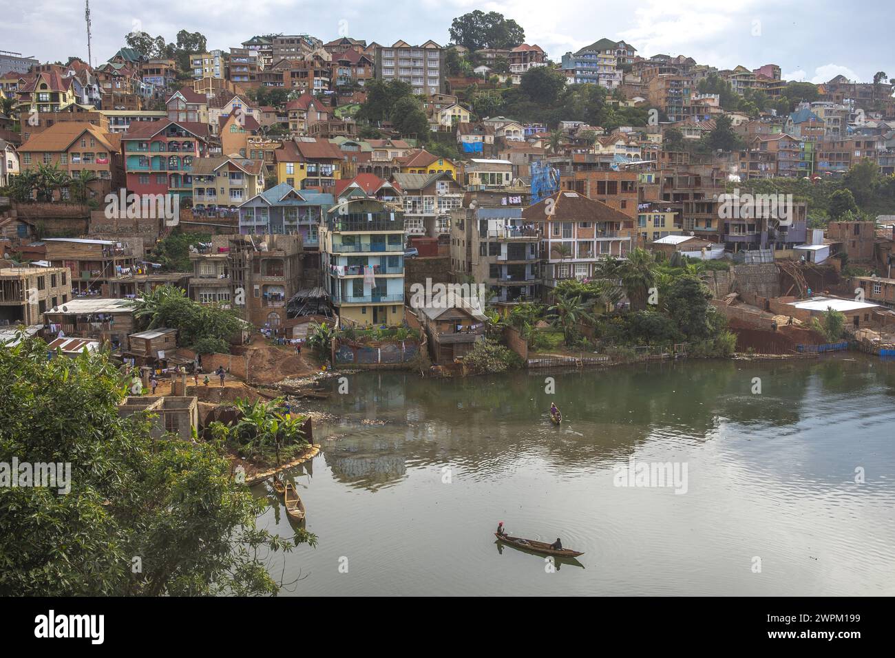 Bank of Kivu lake in Bukavu city, Democratic Republic of the Congo (DRC) (Congo), Africa Stock ...