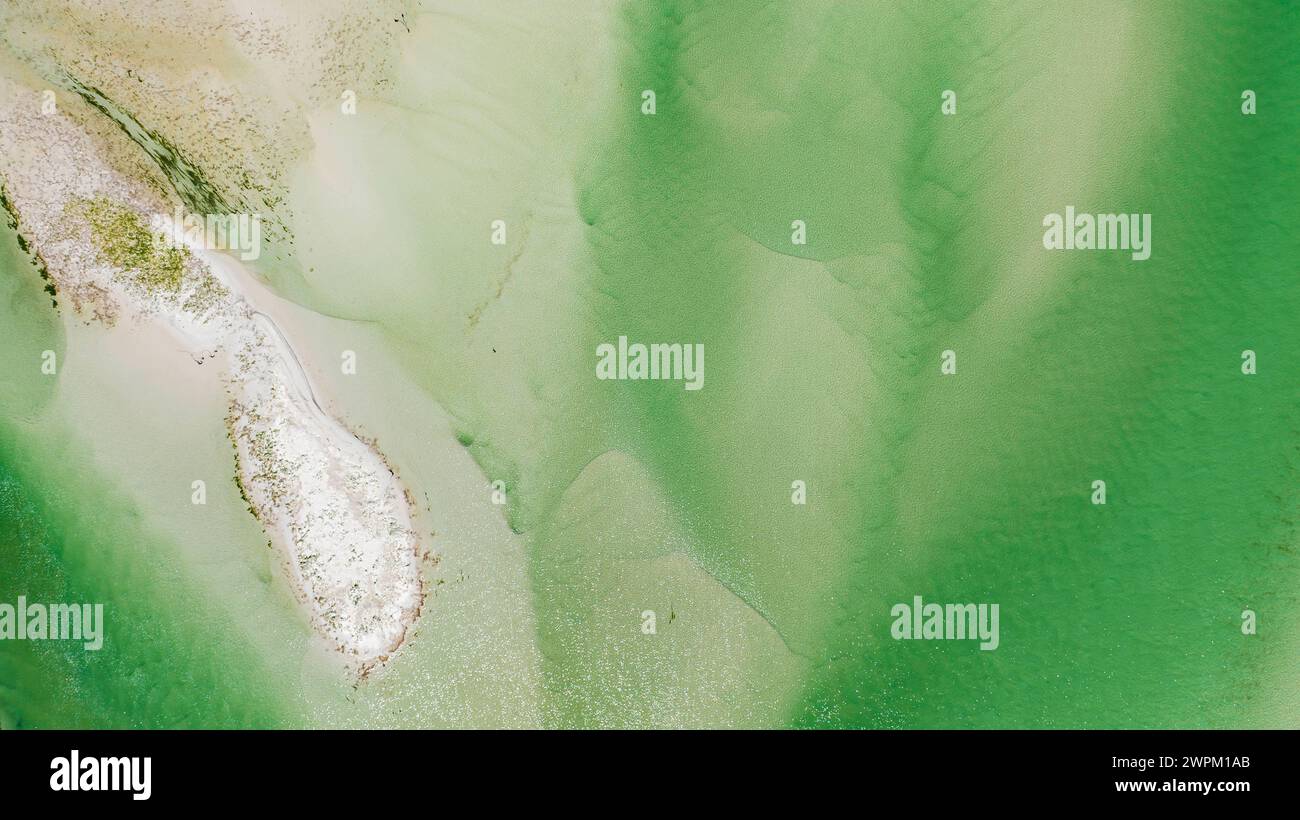 Aerial of Klein River Lagoon, Hermanus, Western Cape Province, South ...