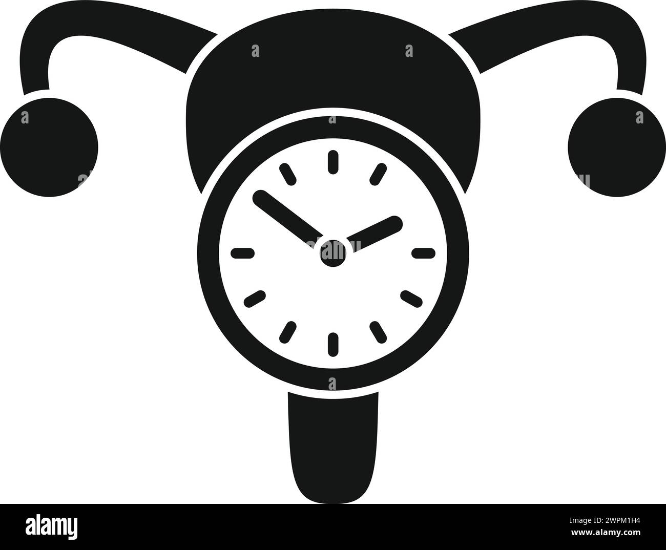 Menopause clock time icon simple vector. Female age cycle. Medical body ...