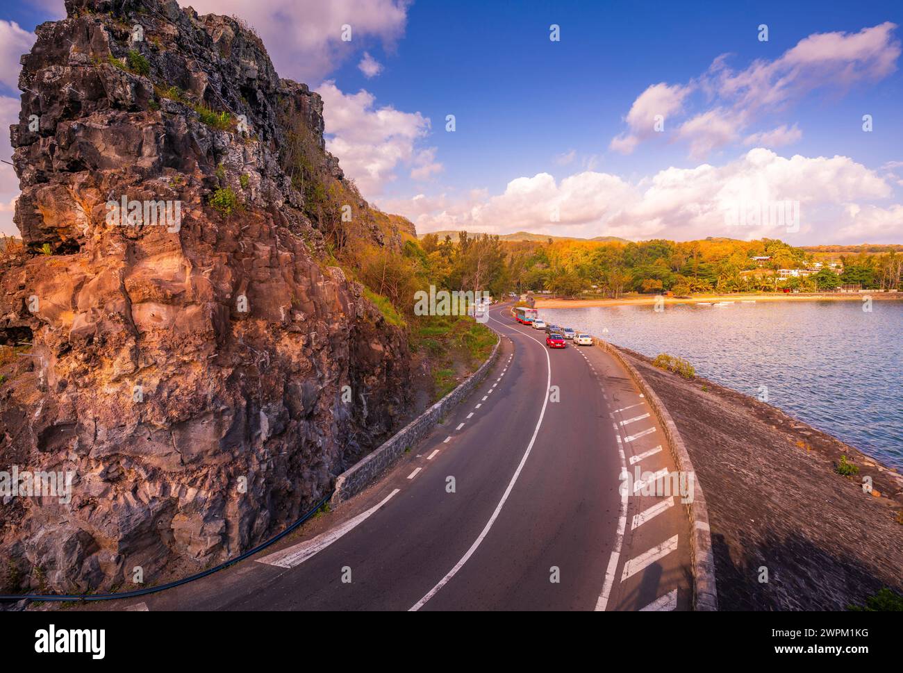 View of Baie du Cap from Maconde Viewpoint, Savanne District, Mauritius ...